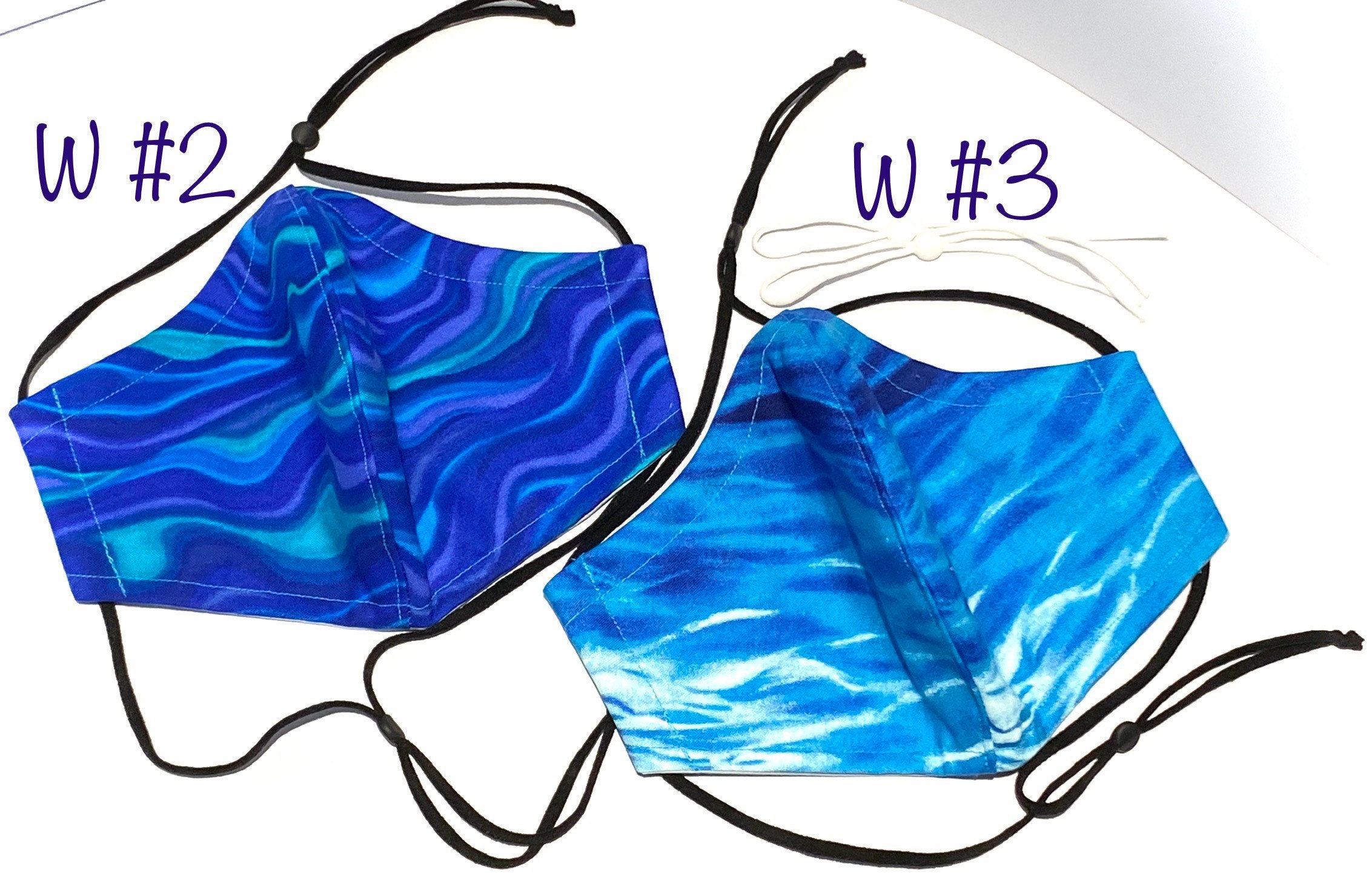 Blue Pattern. 3D Hybrid Face Mask Customized for Adults & - Etsy