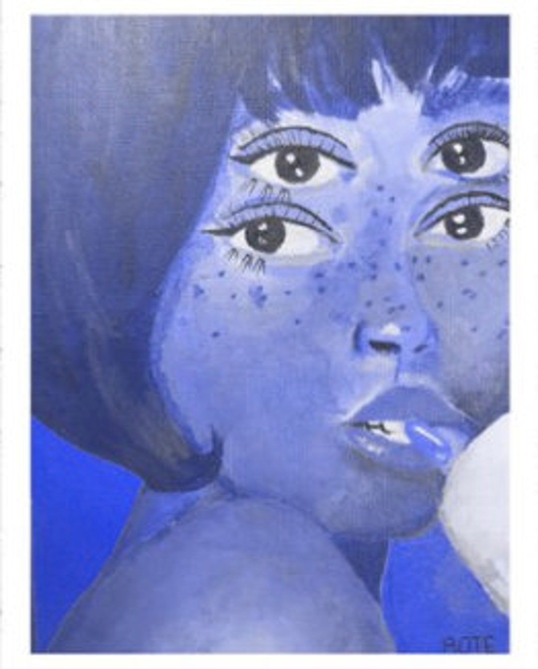 Trippy Art Print | Abstract Art | Blue Art | Statement Print | - Etsy