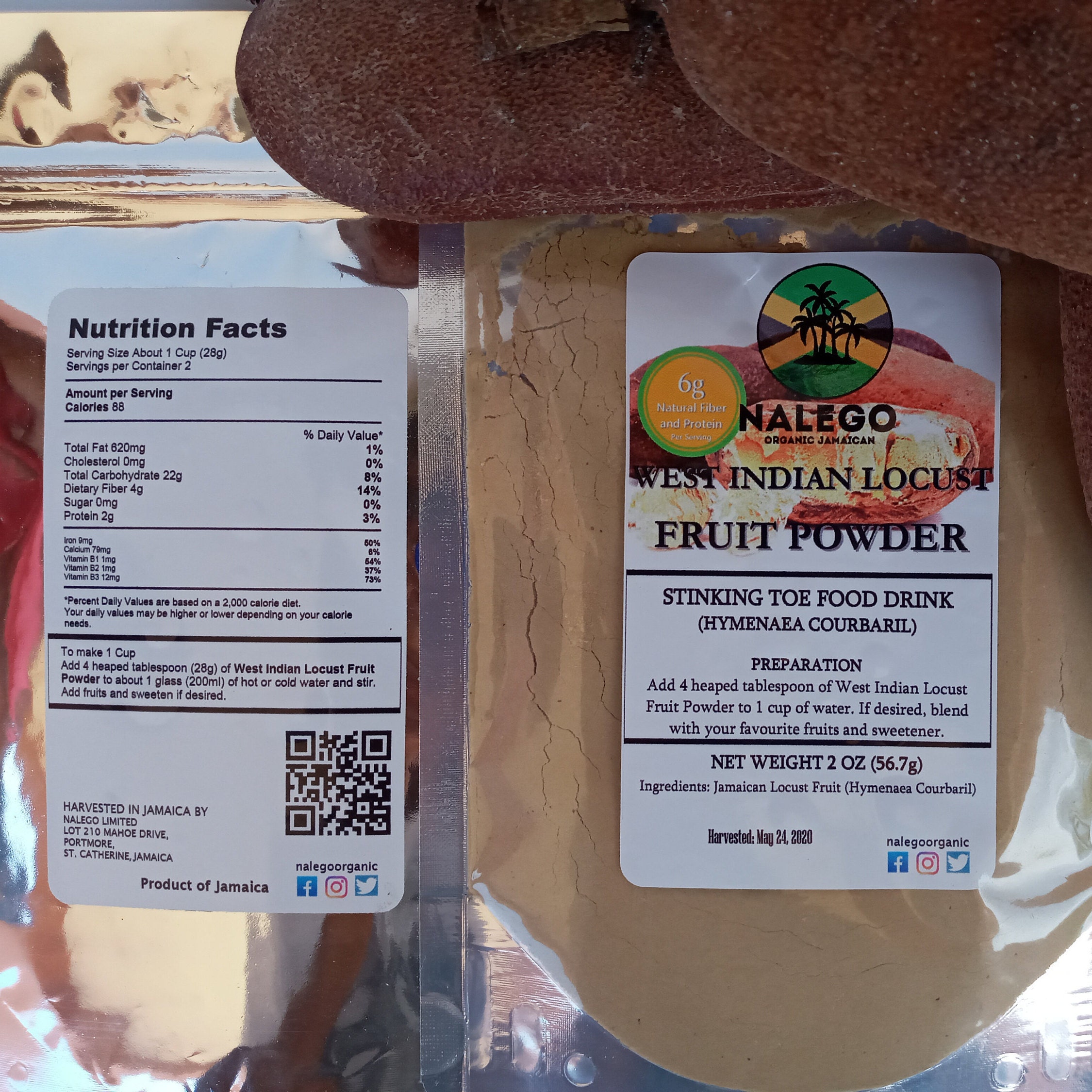 Jamaican Locust Fruit Powder stinking Toe Food Drink West - Etsy Canada