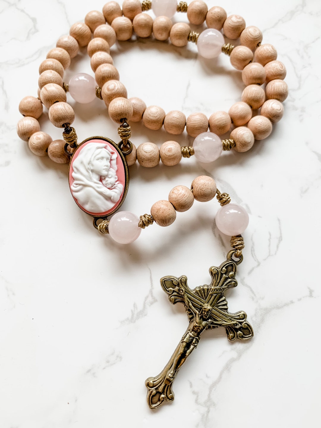 Handmade Catholic Rosary Beads by Refuge Rosaries | Virgin Mary Cameo ...