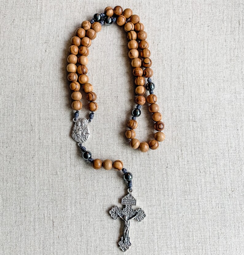 Saint Joseph Handmade Rosary Beads Made With Holy Land Olive Wood and ...