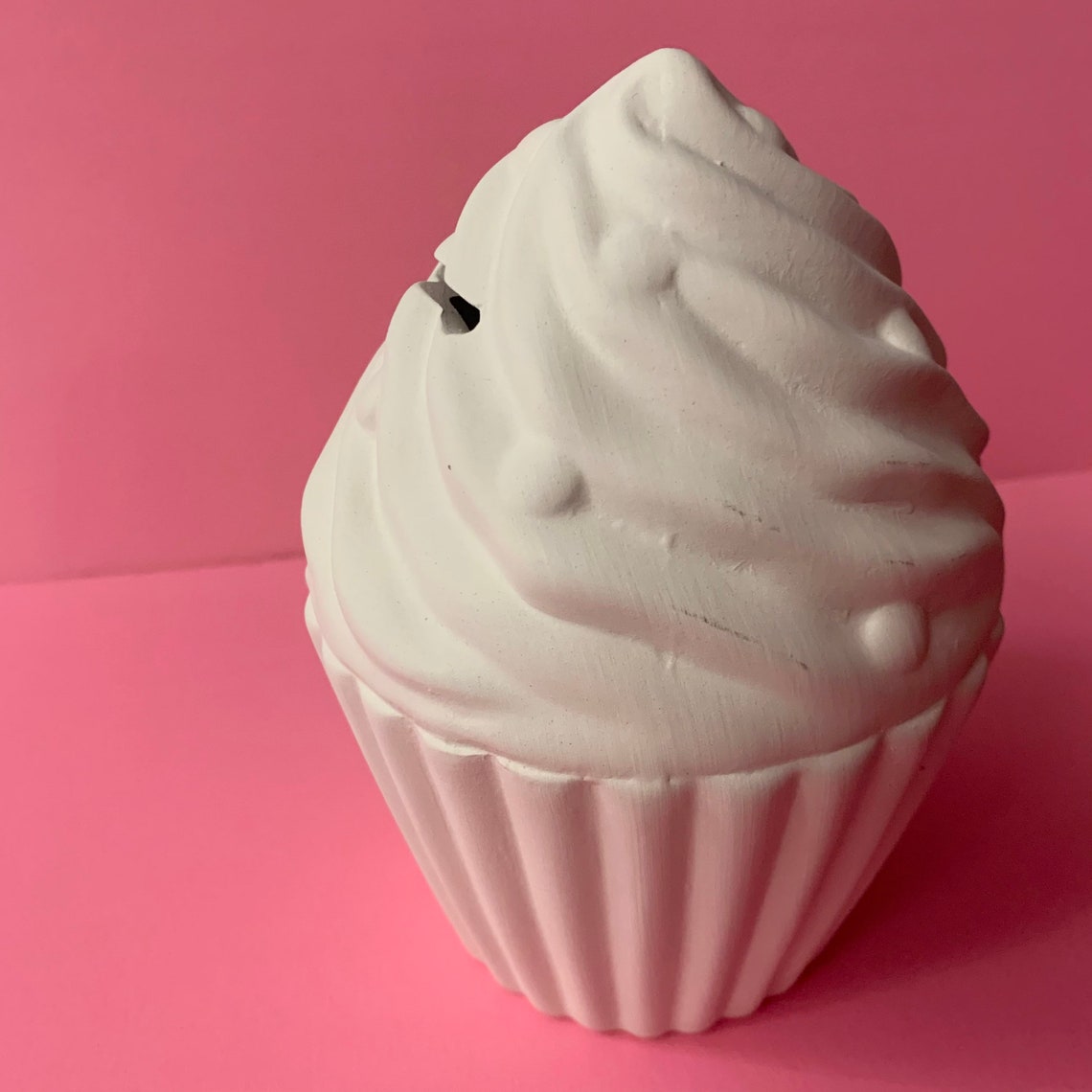 Paint Your Own Ceramic Cupcake Bank, Kids Crafts, Bisque Ceramic ...