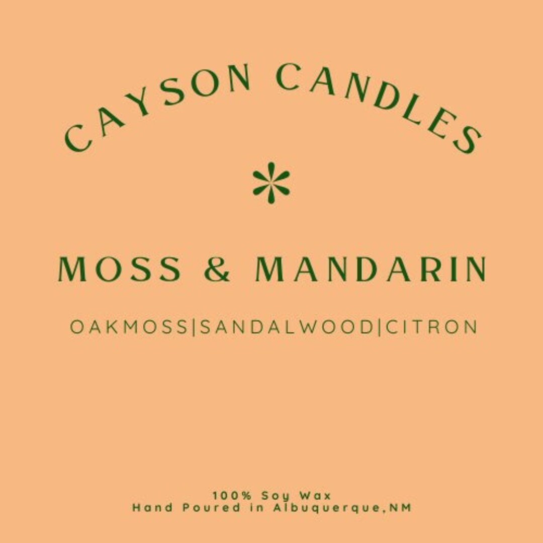 Moss & Mandarin Candle | Small 3oz - Etsy