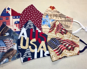 Usa Flag Mask | Etsy