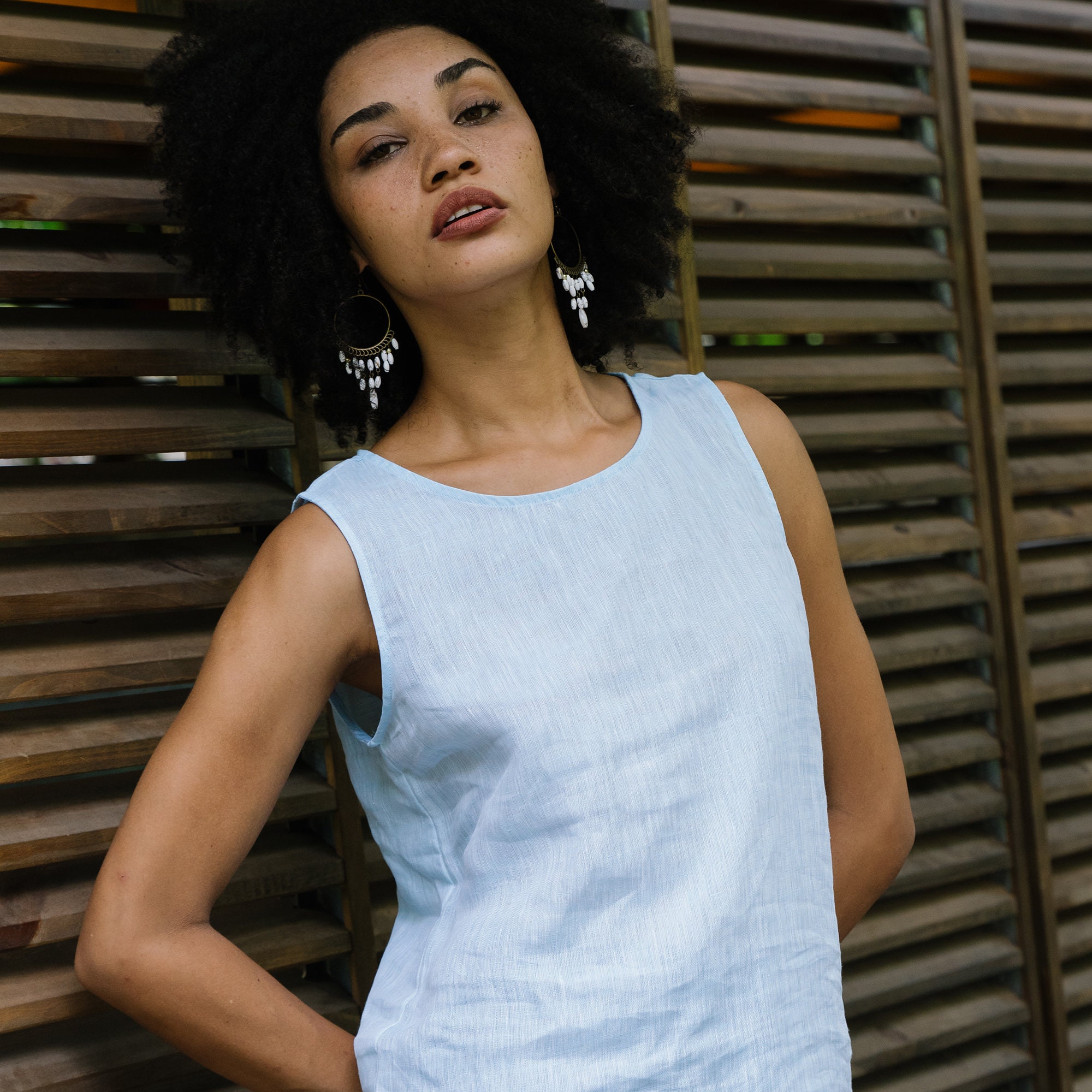 Linen Tank Top Sleeveless in Round Neck Premium Linen - Etsy Canada