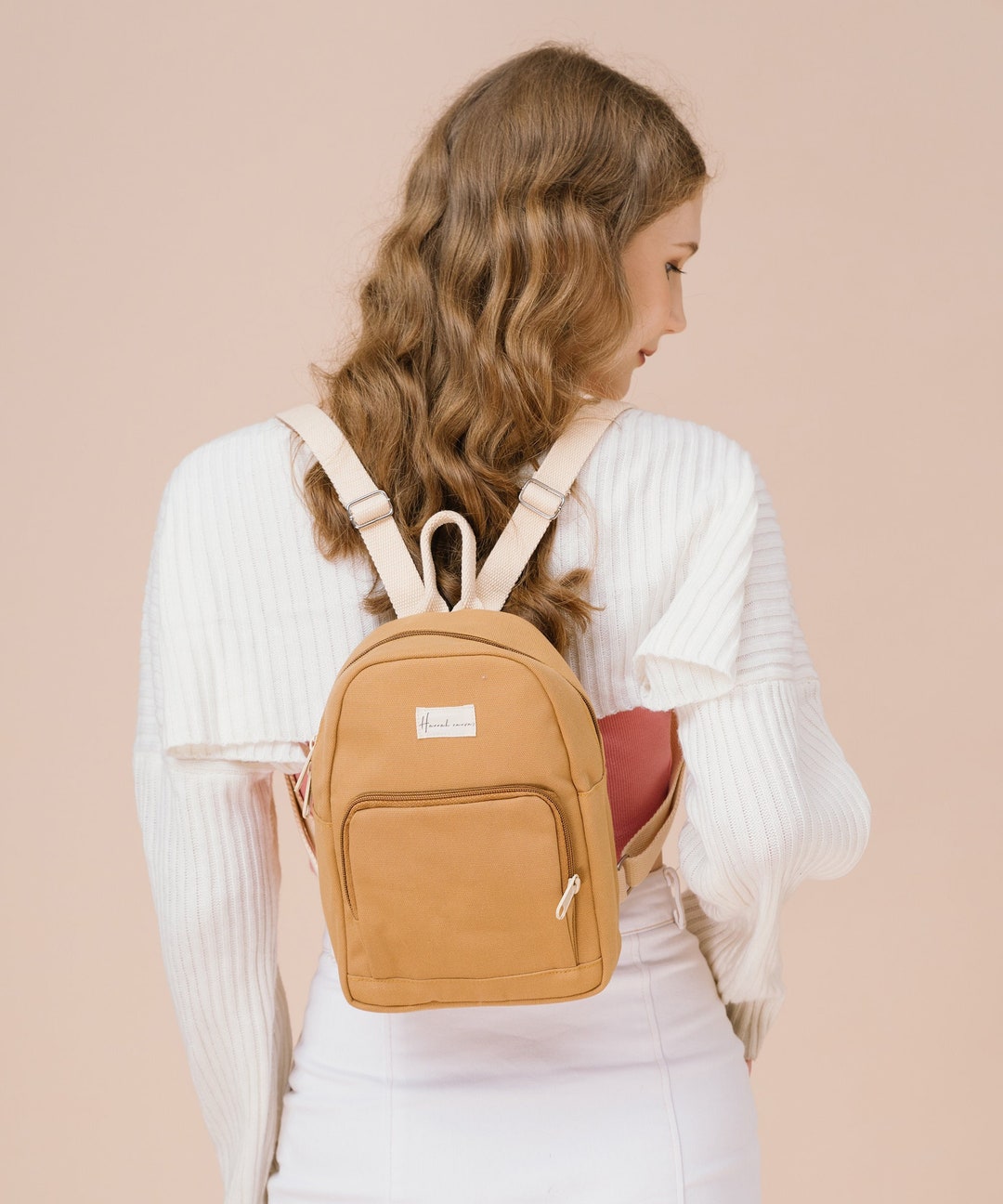 Backpack Purse Vanie | Mini Canvas Backpack | Mini Backpack for Women ...