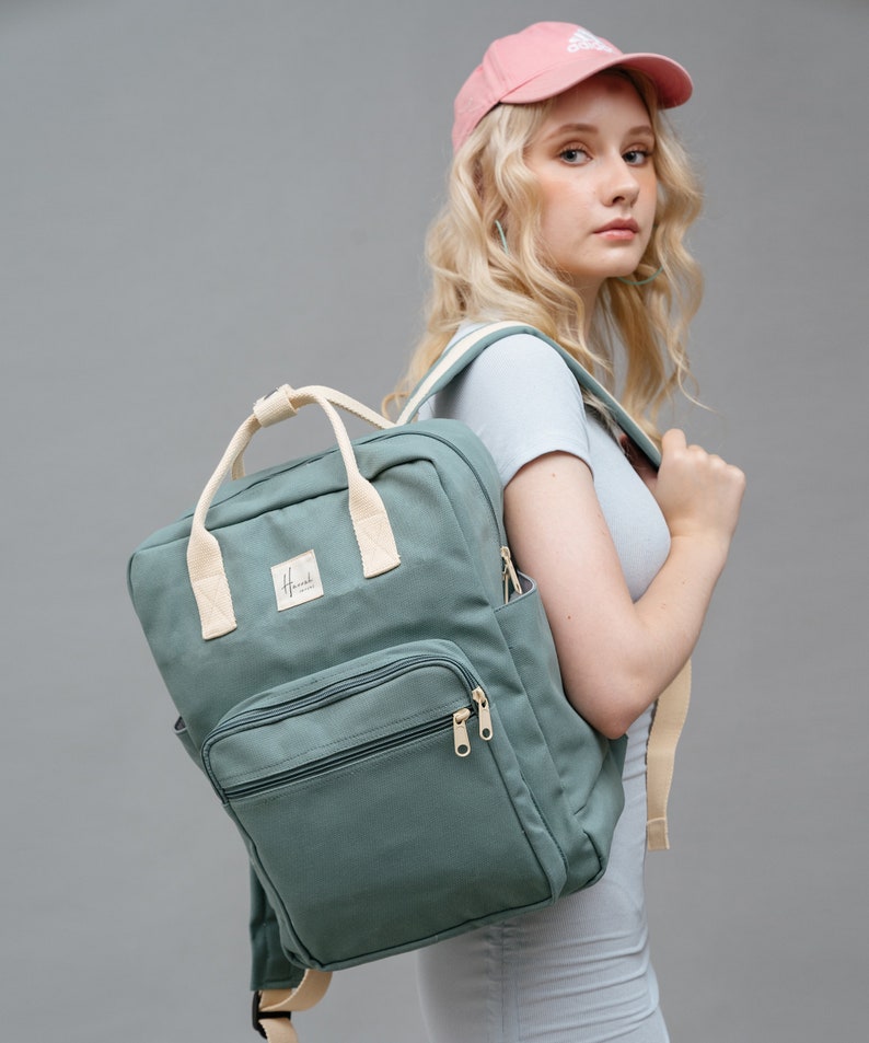 Aki Canvas Backpack LARGE Size Backpack for Women Travel - Etsy