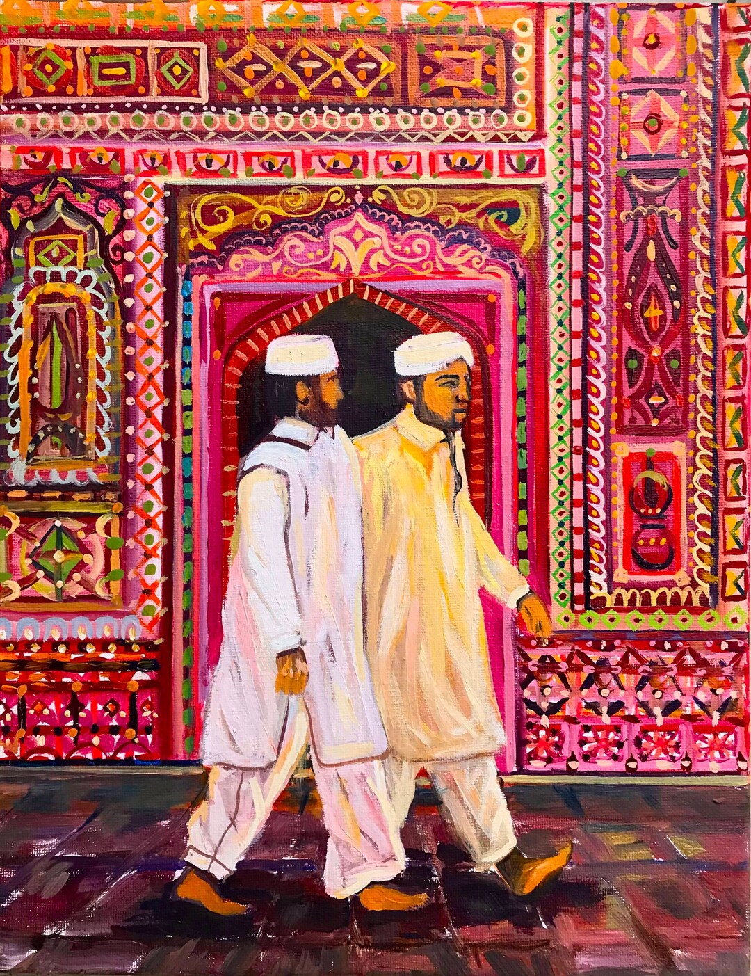 Companions Pakistani Oil Painting Pakistan Wall Art Islamic ...