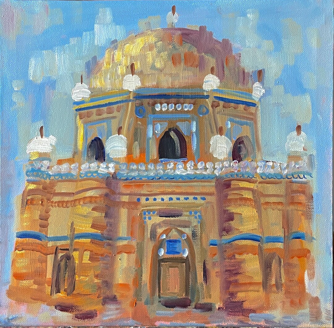 Rukn-e-alam | Sufi Oil Painting | Multan Monuments Wall Art | Pakistan Oil Painting Pakistani ...