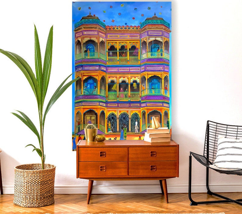 Colours of Lahore | Pakistan Oil Painting | Pakistan Art | Pakistan ...