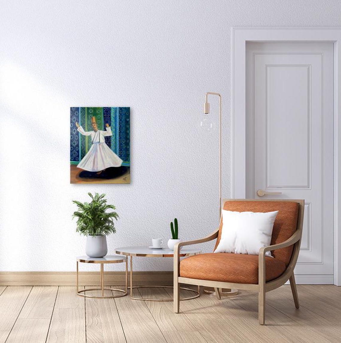 Emerald Dream | Whirling Dervish Oil Painting | Sufi Painting | Rumi ...