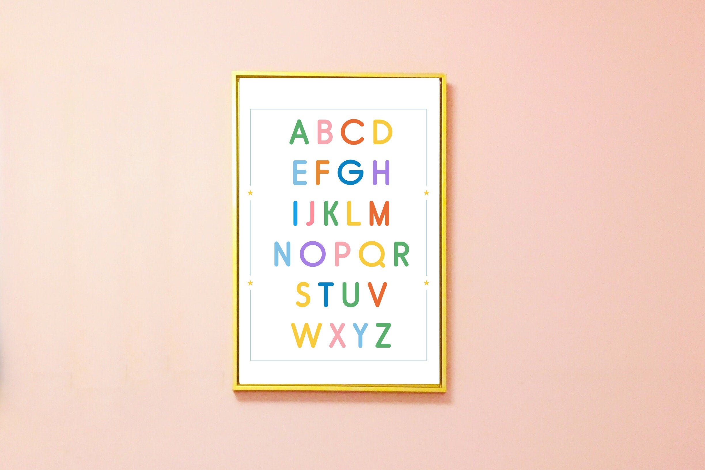 Colorful Alphabet Poster ABC Wall Art PRINTABLE Educational - Etsy Canada