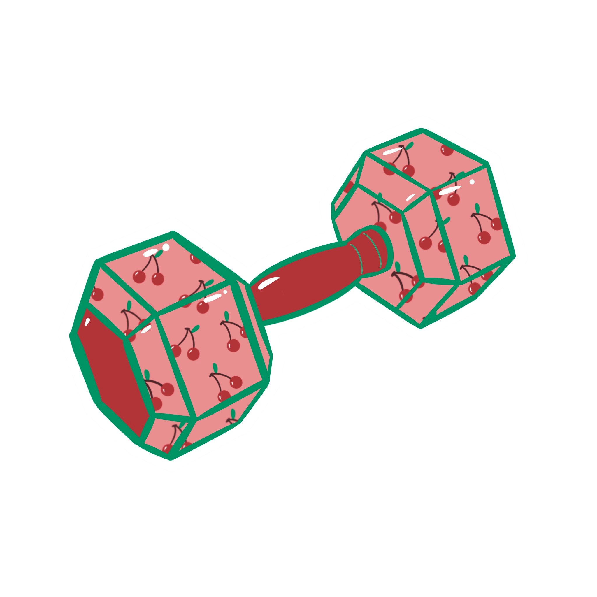 Pack of 5 Dumbbell Stickers - Workout, Fitness, Lifting, Gym ...