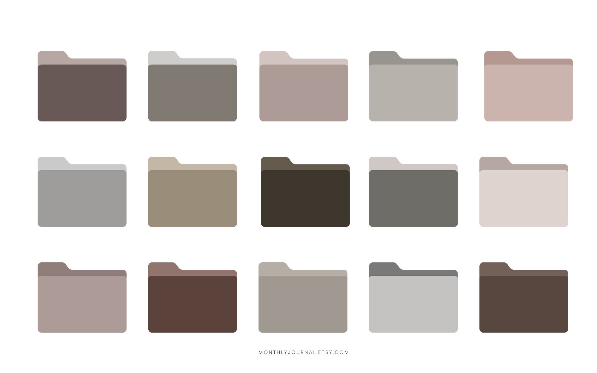 Desktop Folder Icons Minimal Aesthetic Folder Icons for - Etsy