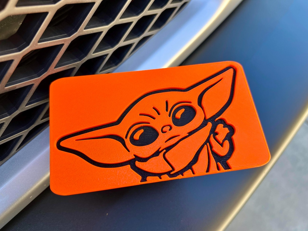 Baby Yoda Wave Hitch Cover - (universal Notched Design - See Lockable ...