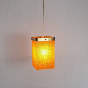 Granulated Acrylic Pendant Lamp / 1970s Plastic Pendant Light / Space ...