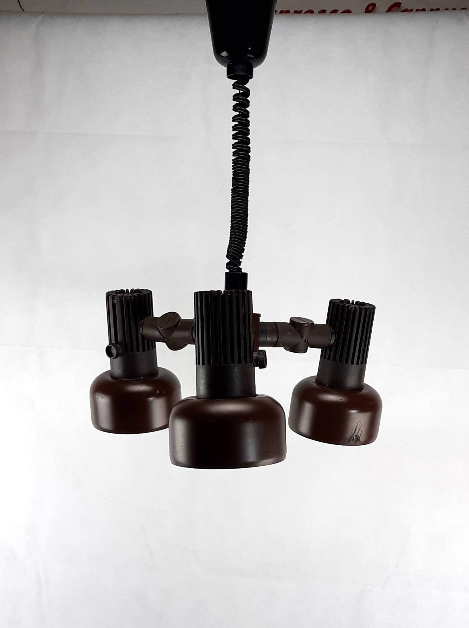 Brown Space Age Adjustable Lamp Pull Down Lamp Mid Century | Etsy