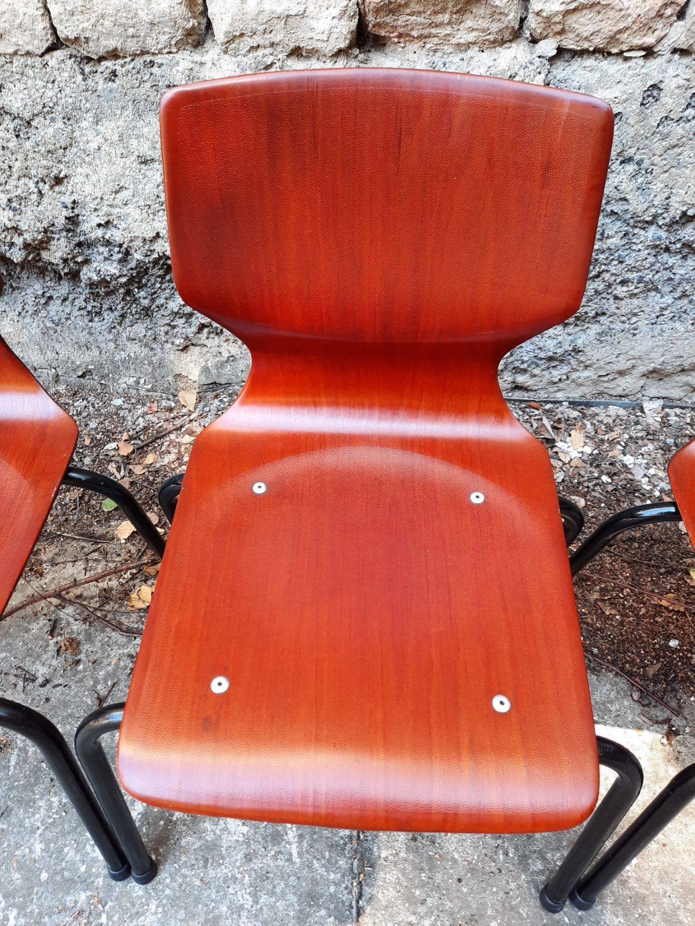 Set of Four Mid Century Dining Chairs by Flototto for | Etsy