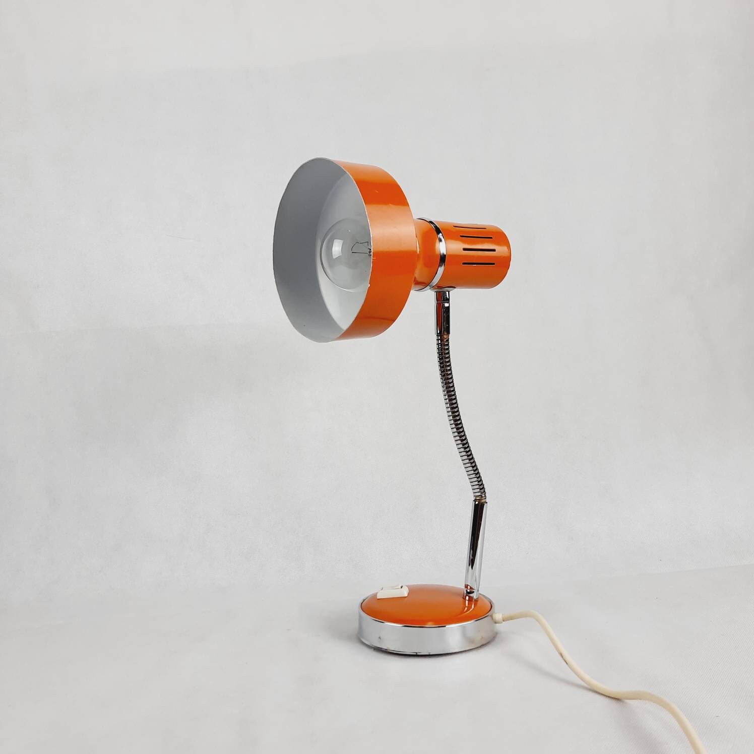 Vintage Adjustable Orange Lamp Lighting Space Age Desk | Etsy