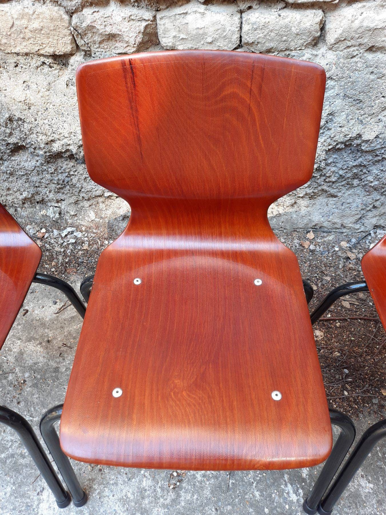 Set of Four Mid Century Dining Chairs by Flototto for | Etsy