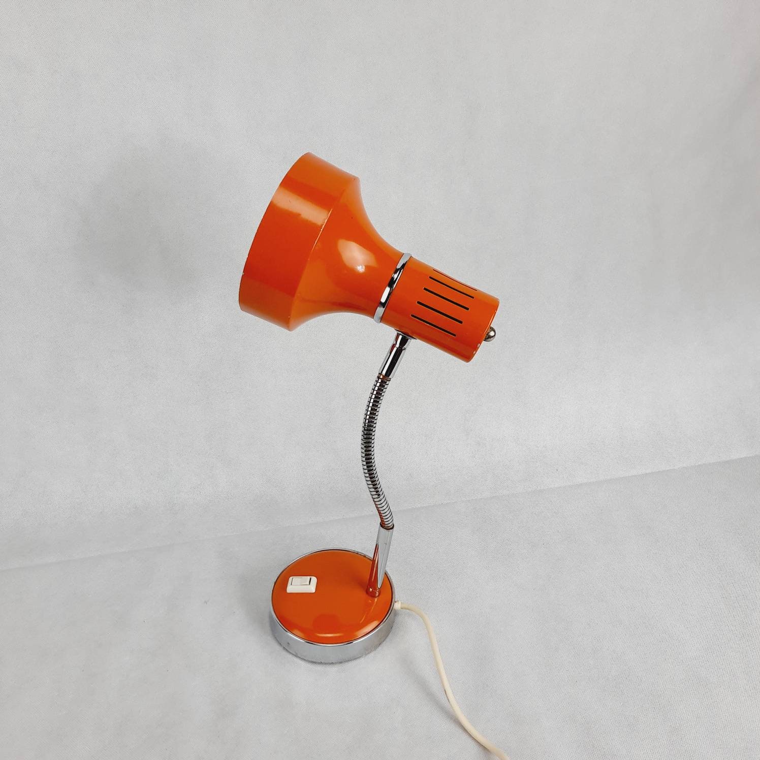 Vintage Adjustable Orange Lamp Lighting Space Age Desk | Etsy