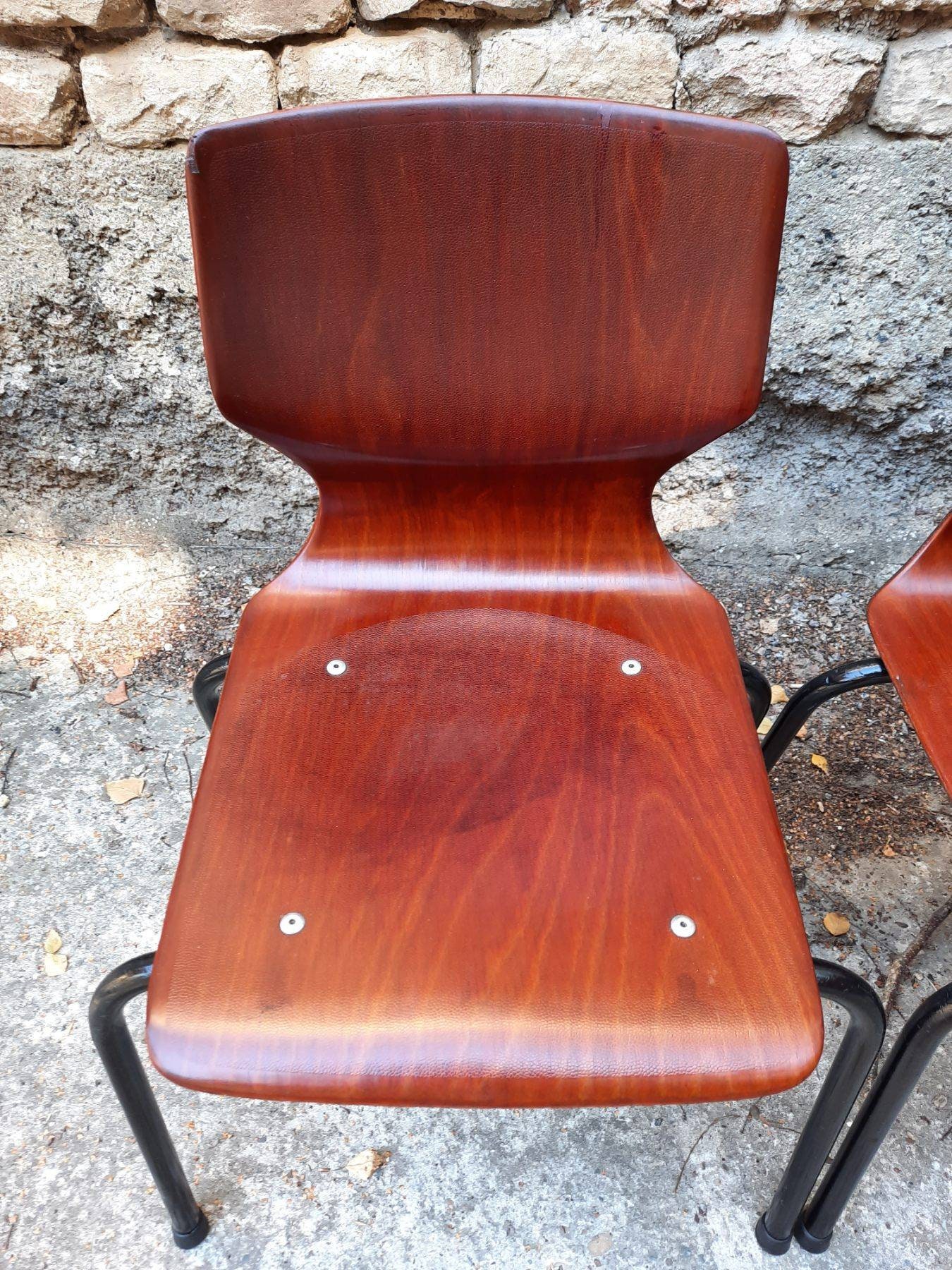Set of Four Mid Century Dining Chairs by Flototto for | Etsy