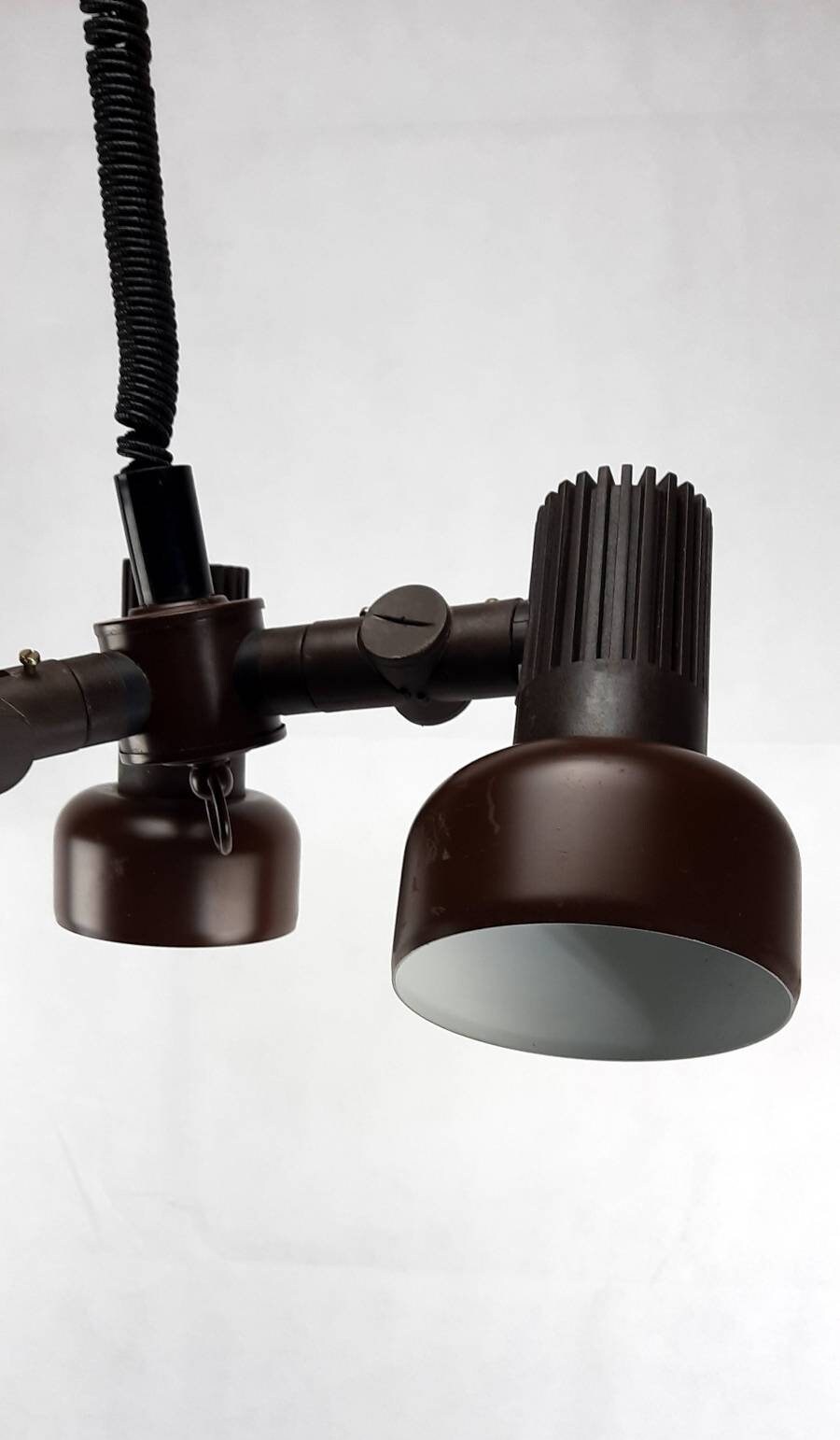 Brown Space Age Adjustable Lamp Pull Down Lamp Mid Century | Etsy