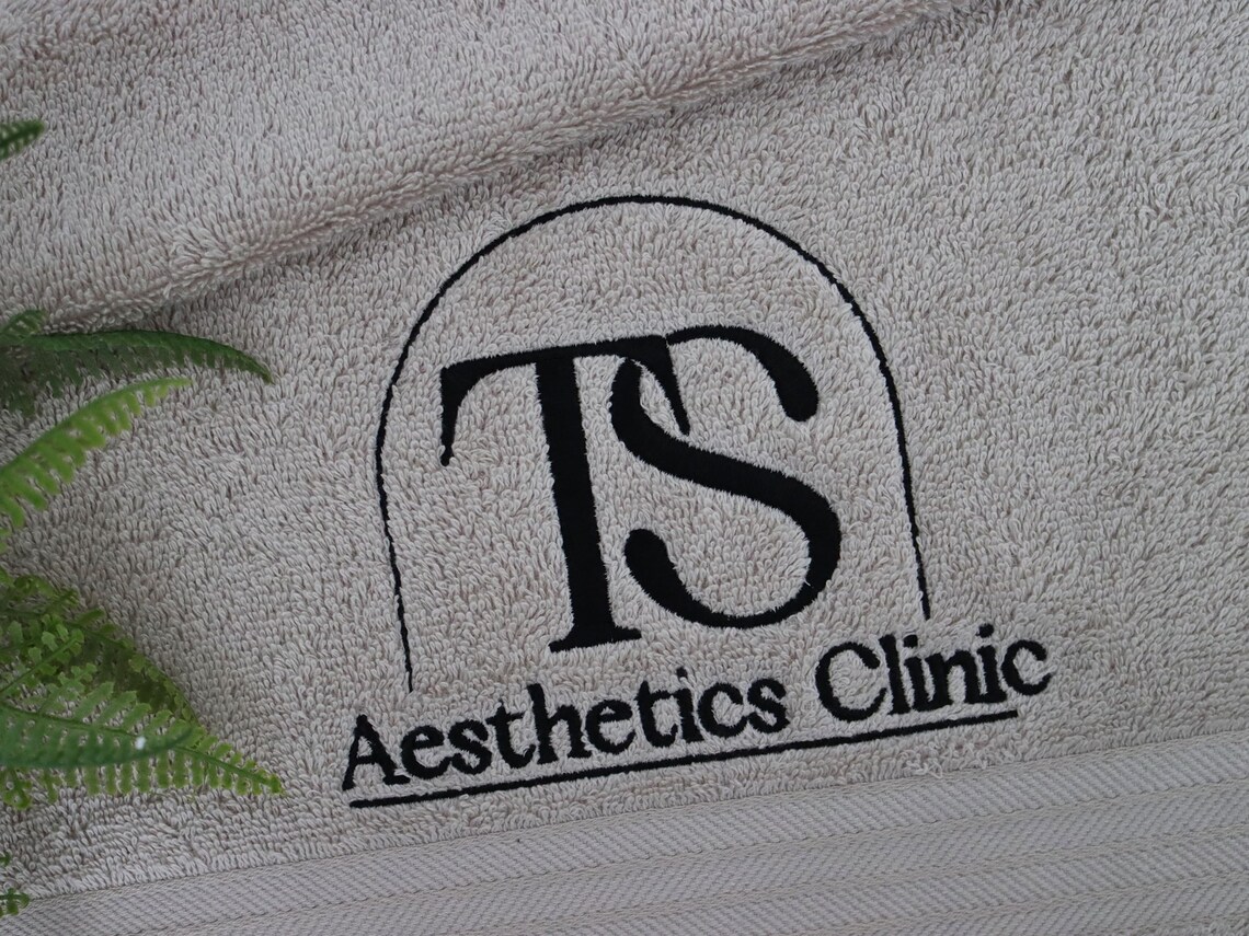 Embroidered Towel Personalised Logo in the UK, Personalised Logo Name ...