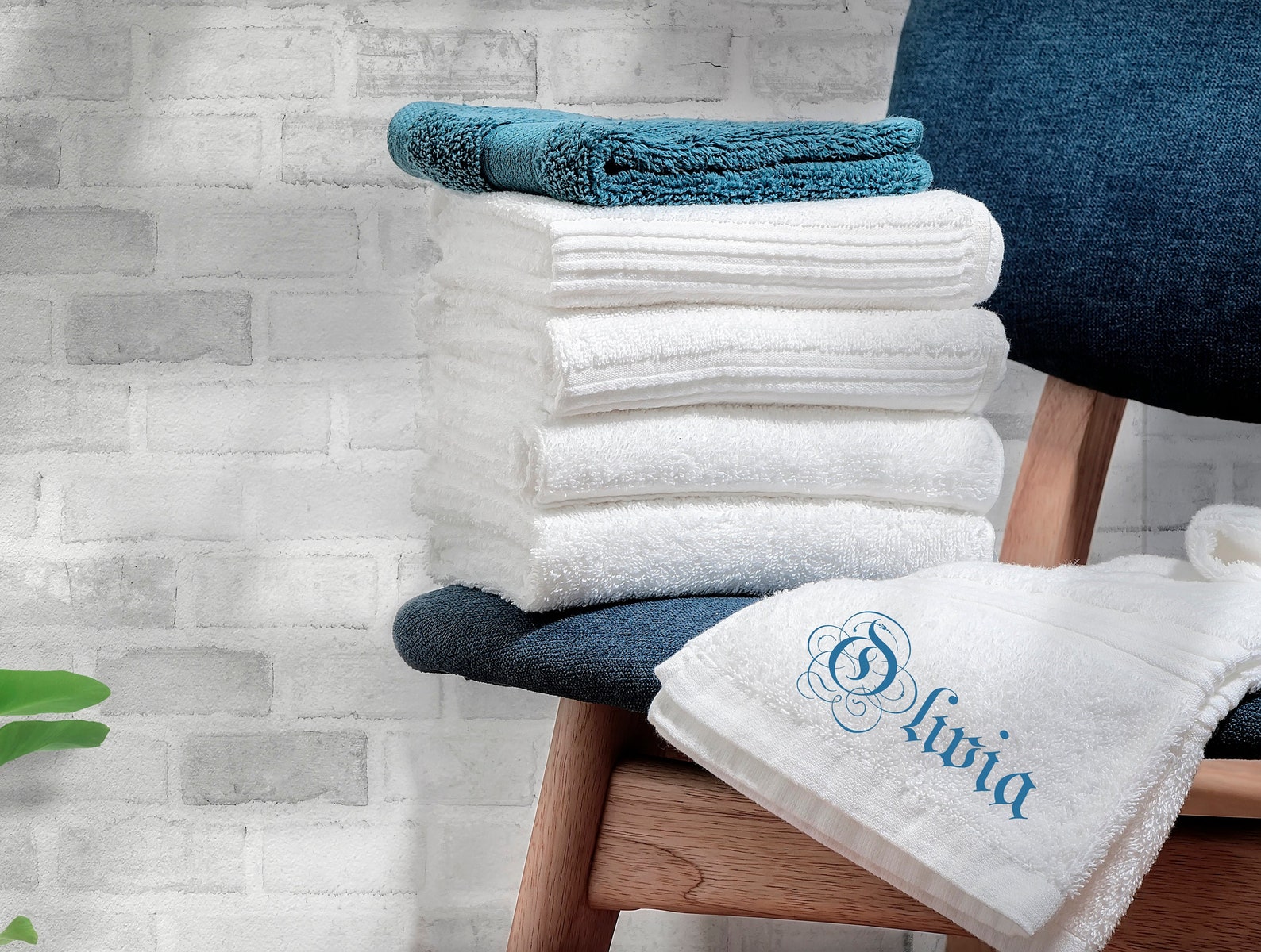 Personalised Towel, Personalised Logo Name Monogramed Towel, Face Cloth ...