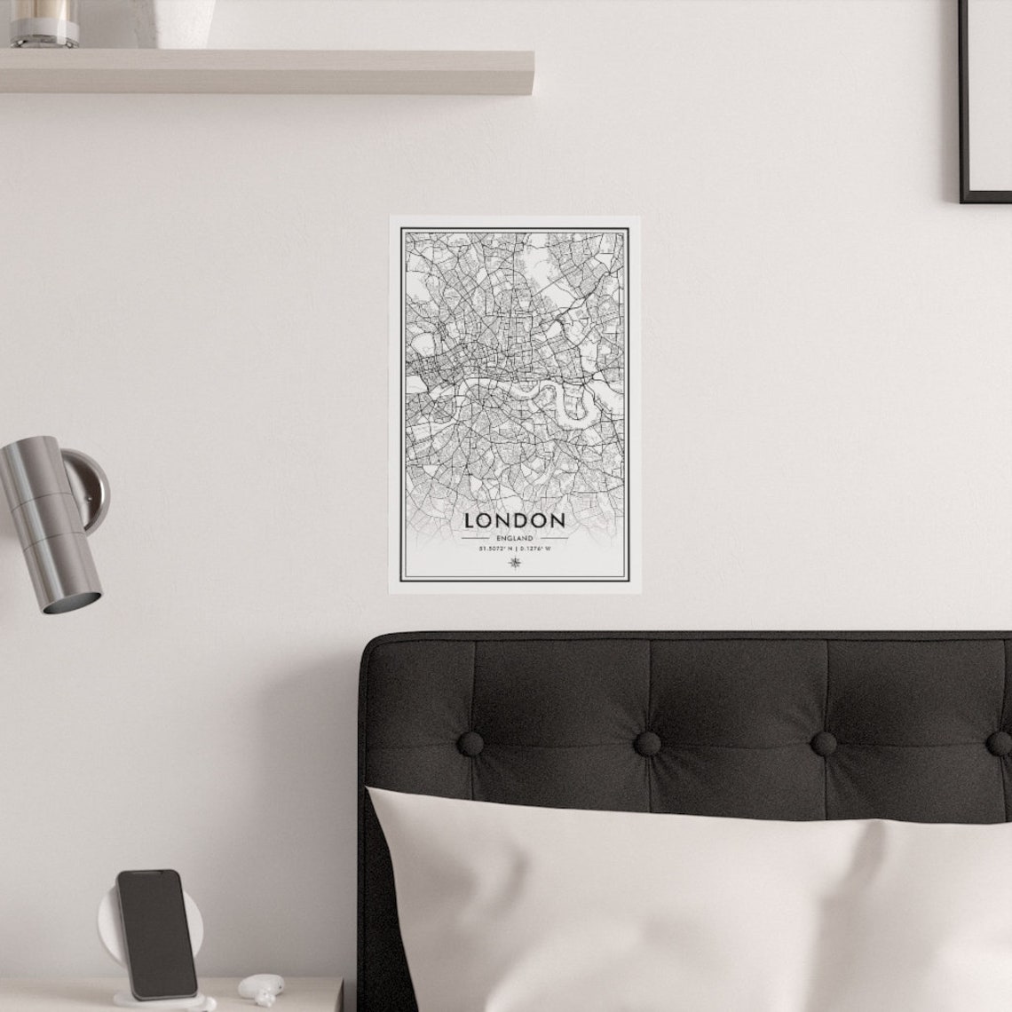 London Map Poster London England Print Map With Coordinates - Etsy