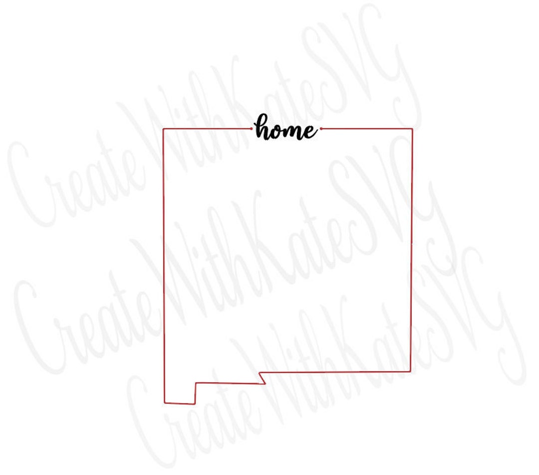 New Mexico State Outline SVG, New Mexico Home Outline, NM Outline - Etsy