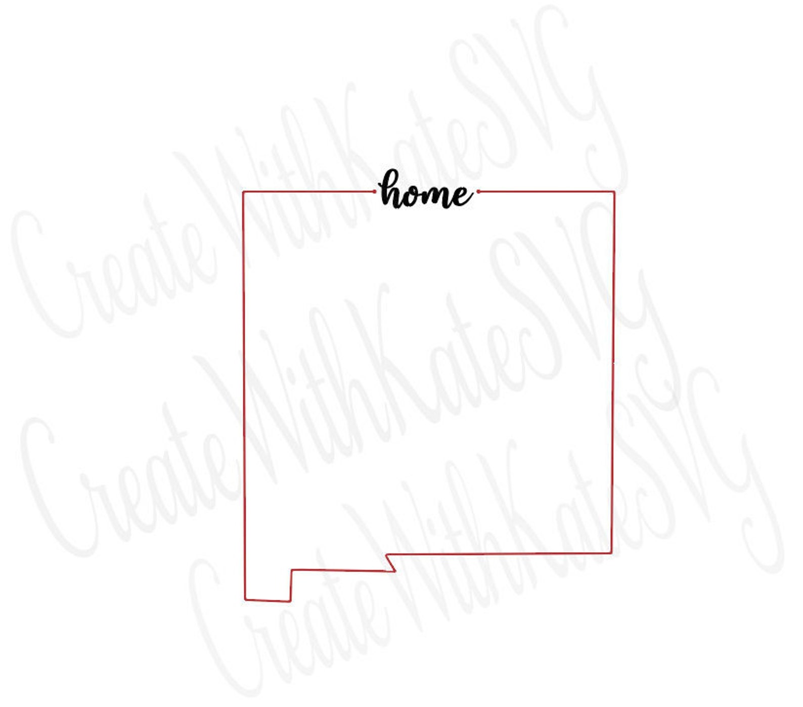 New Mexico State Outline SVG New Mexico Home Outline NM - Etsy