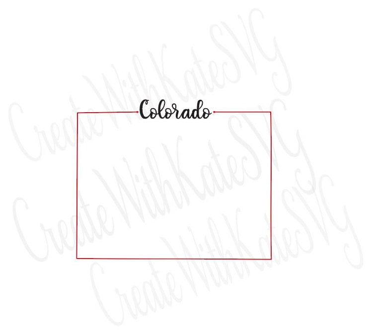 Colorado State Outline SVG CO Outline - Etsy