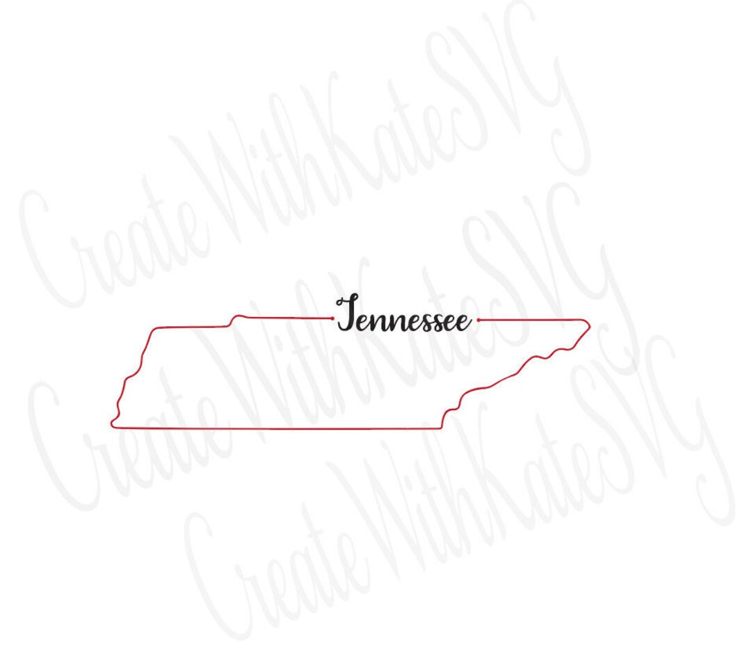 Tennessee State Outline SVG, TN Outline - Etsy