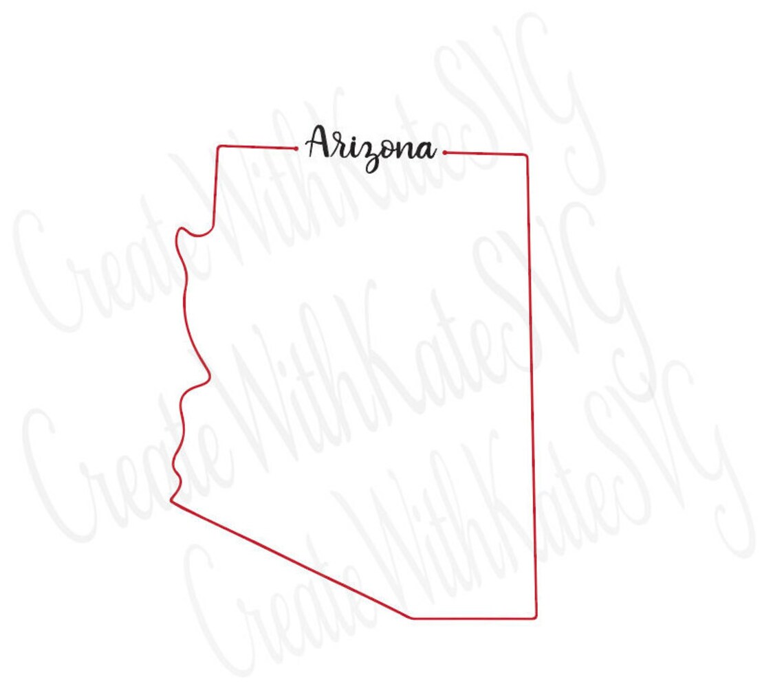 Arizona State Outline SVG AZ Outline - Etsy