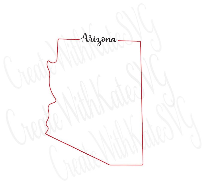 Arizona State Outline SVG AZ Outline - Etsy