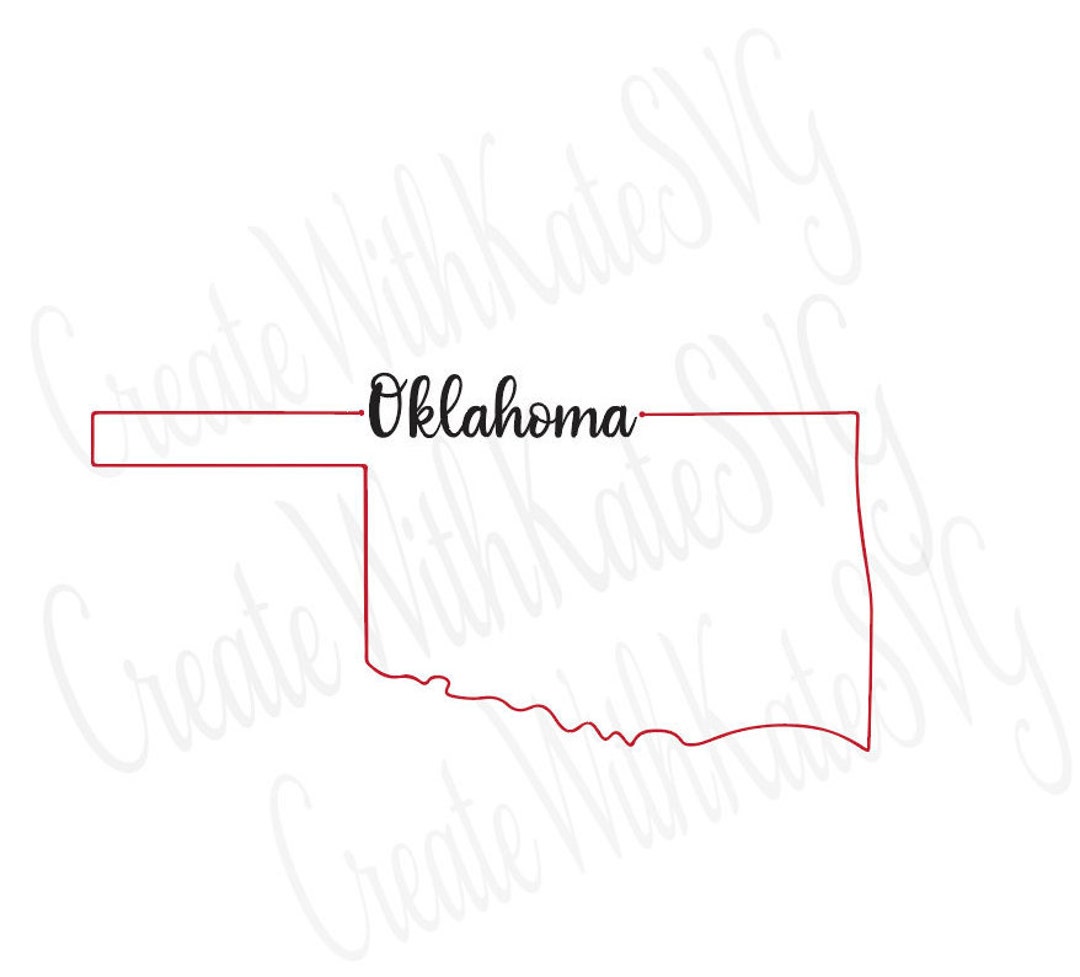 Oklahoma State Outline SVG, OK Outline - Etsy