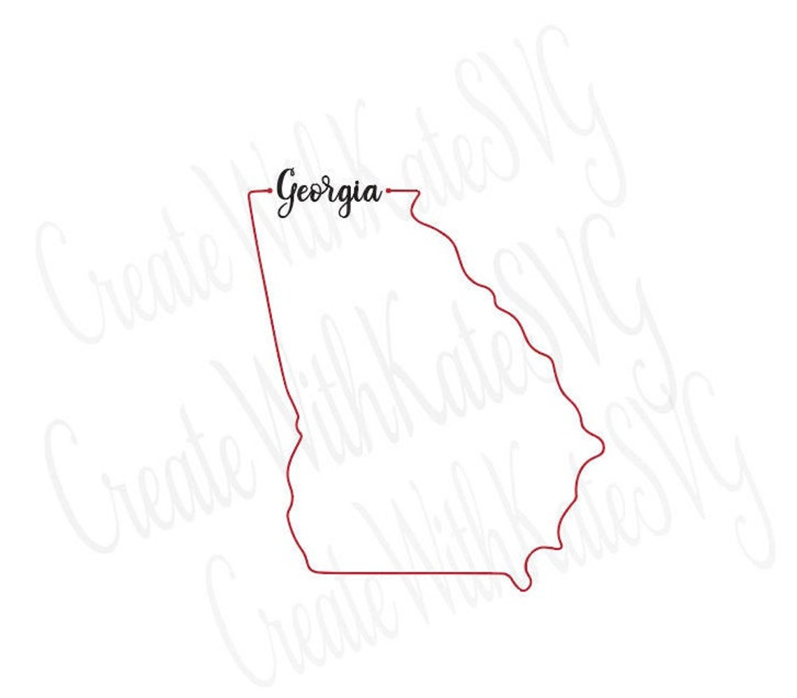Georgia State Outline SVG, GA Outline - Etsy