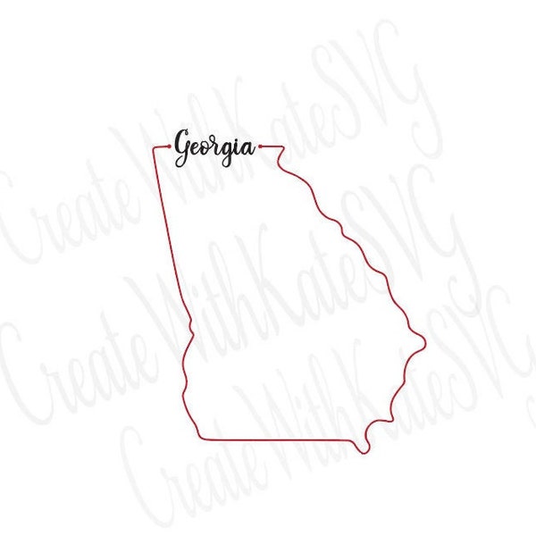 Georgia State Outline Svg - Etsy