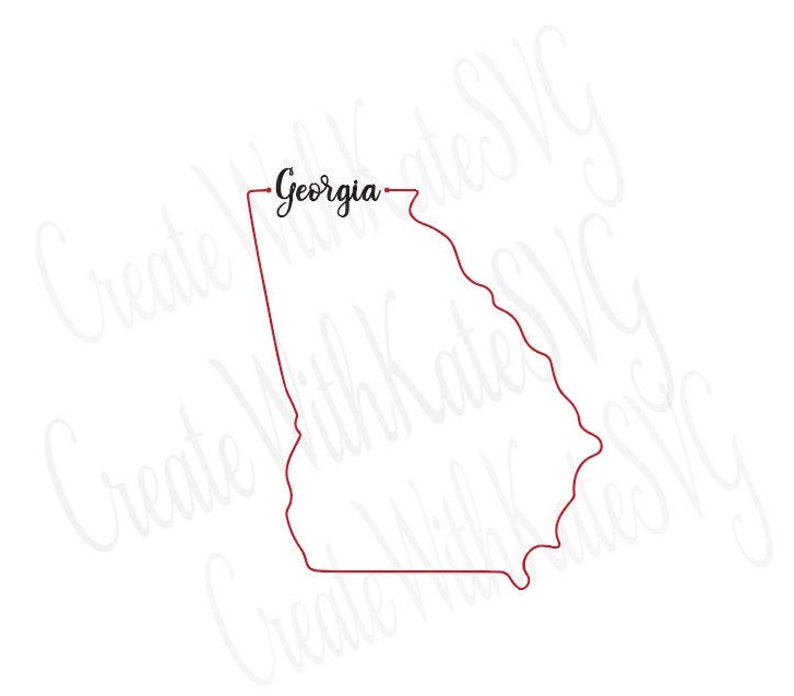Georgia State Outline SVG, GA Outline - Etsy