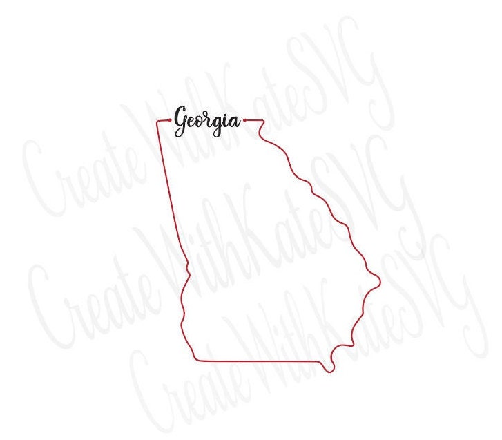 Georgia State Outline SVG, GA Outline - Etsy