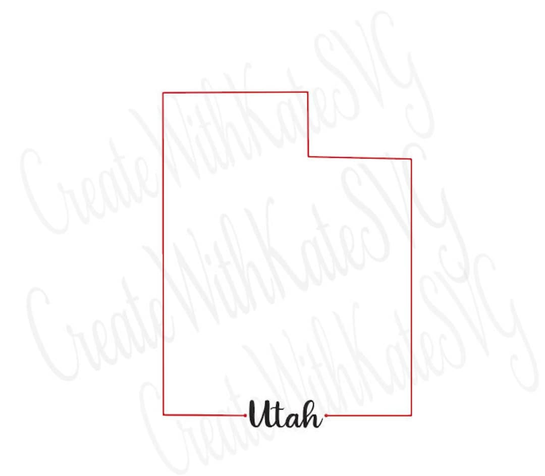 Utah State Outline SVG, UT Outline - Etsy