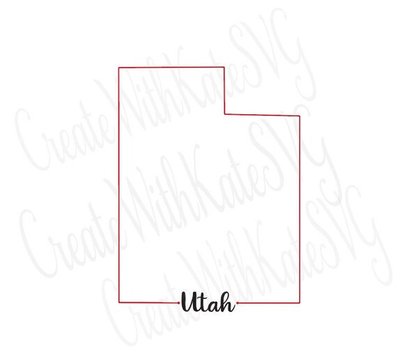Utah State Outline SVG UT Outline | Etsy