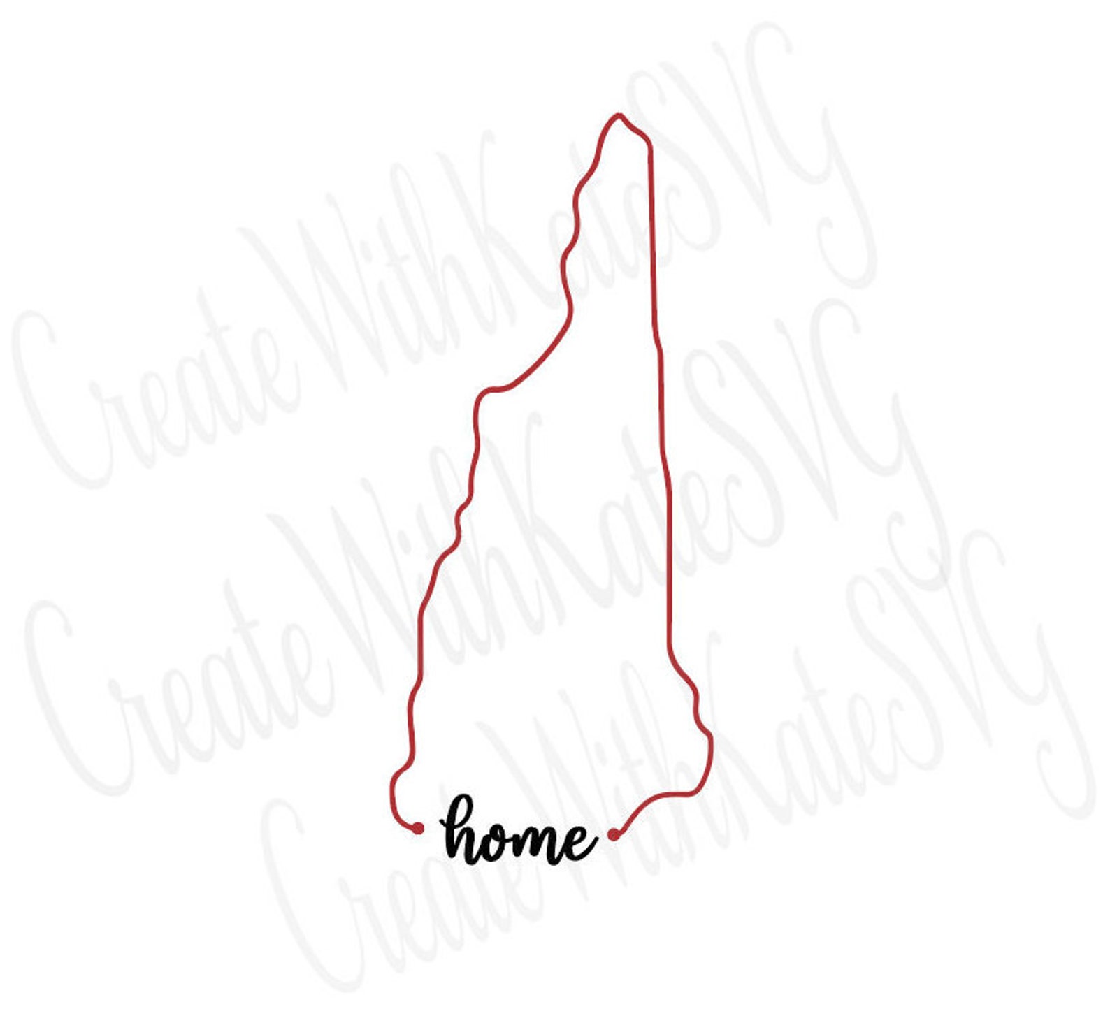 New Hampshire State Outline SVG New Hampshire Home Outline - Etsy Australia