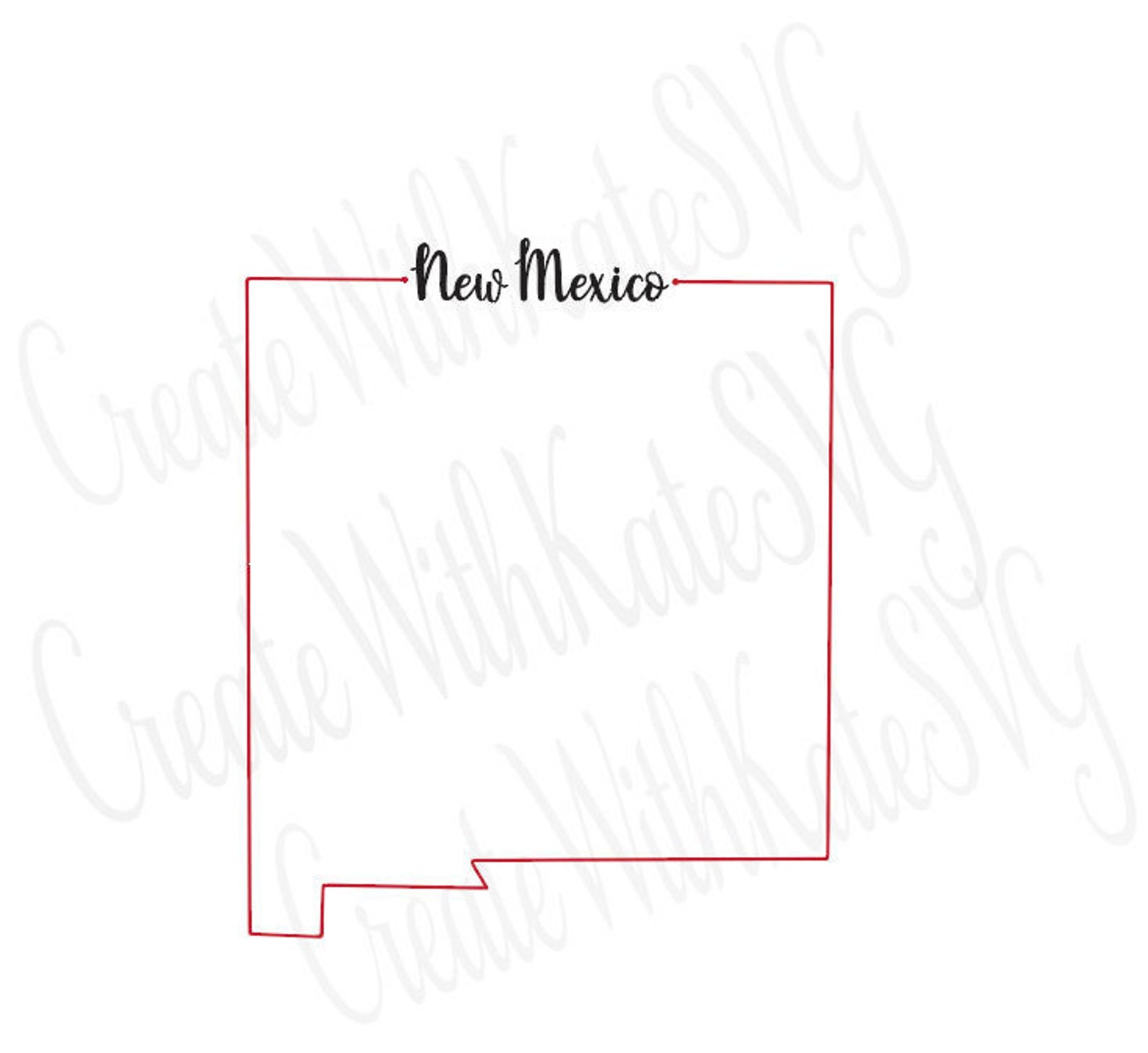 New Mexico State Outline SVG NM Outline - Etsy UK