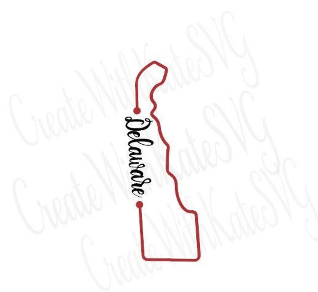 Delaware State Outline SVG, NY Outline - Etsy