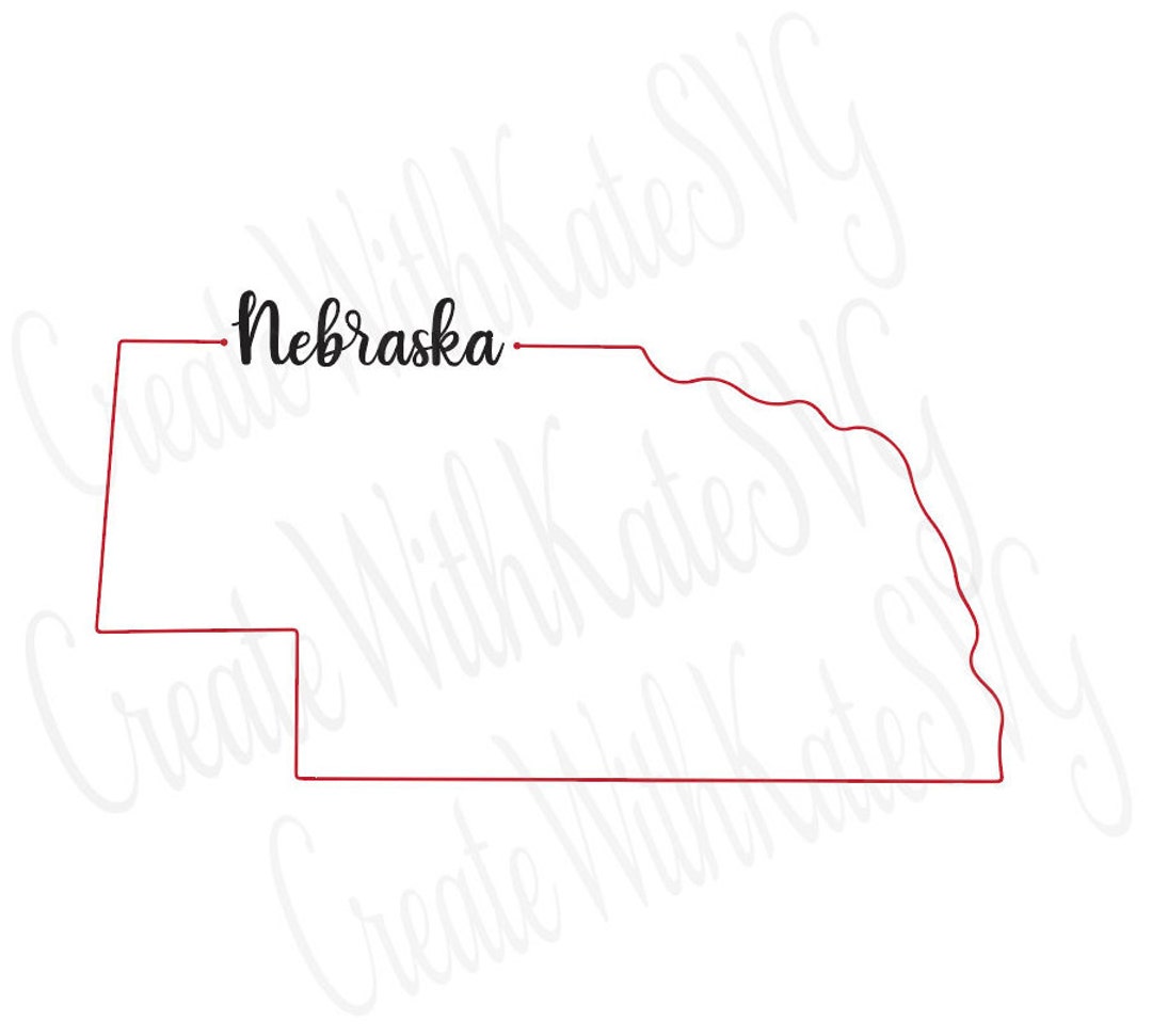 Nebraska State Outline SVG, NE Outline - Etsy