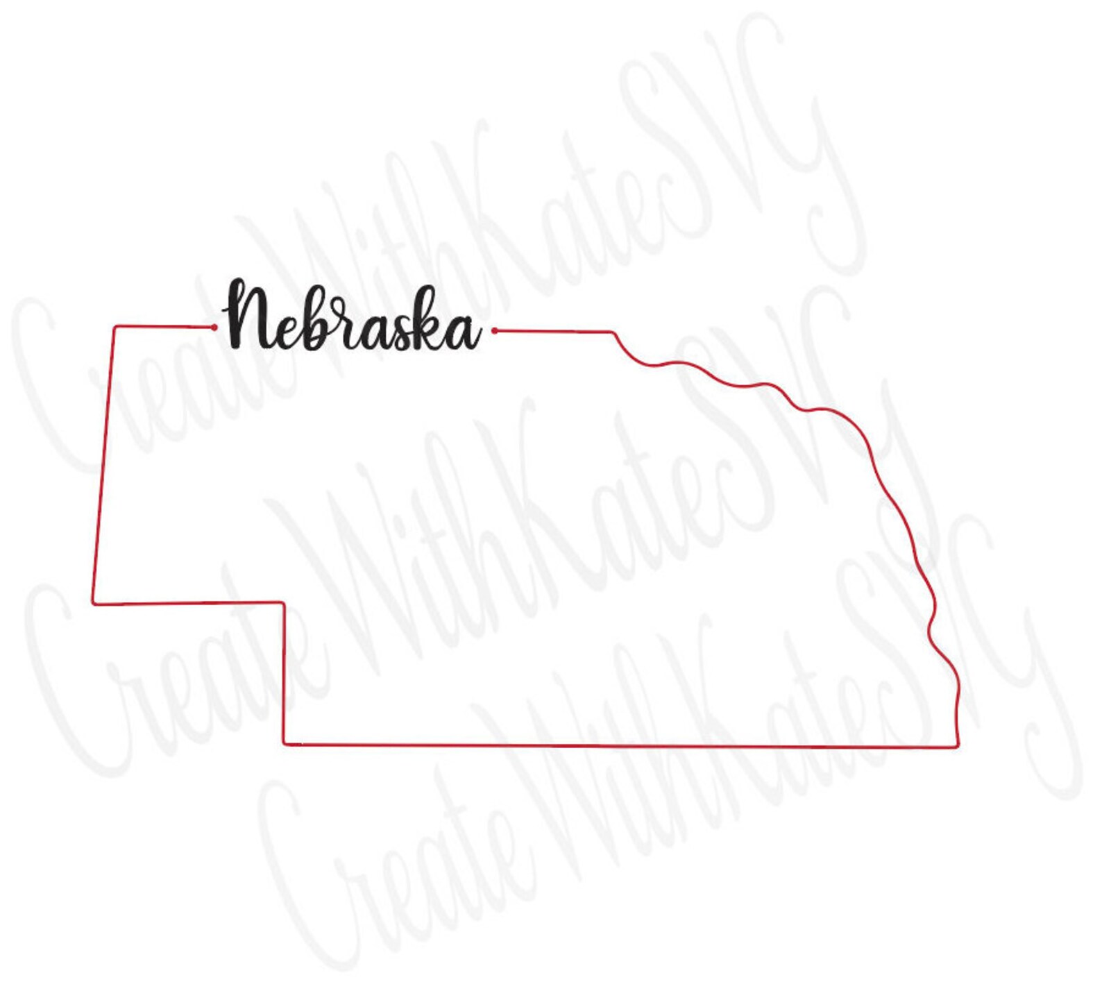 Nebraska State Outline SVG, NE Outline - Etsy