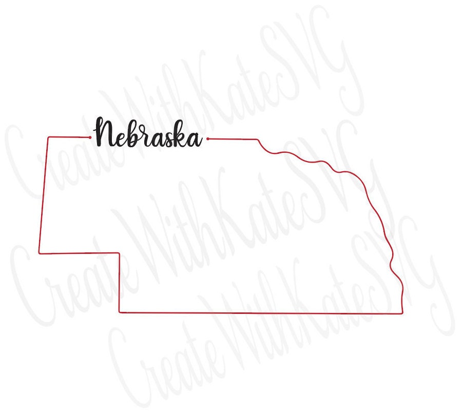 Nebraska State Outline SVG, NE Outline - Etsy