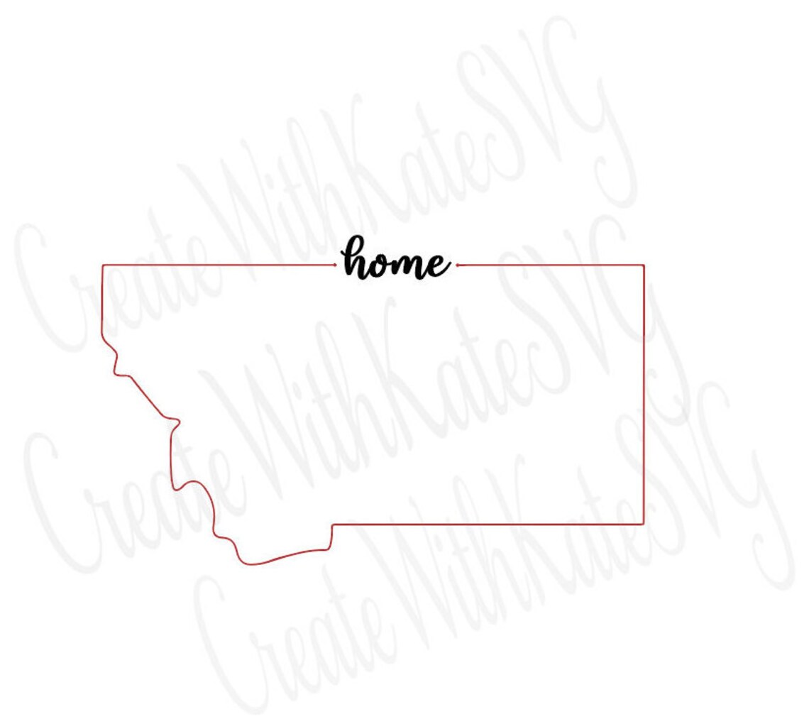 Montana State Outline SVG Montana Home Outline MT Outline - Etsy